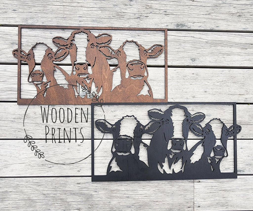 Three Cows – Wooden Prints